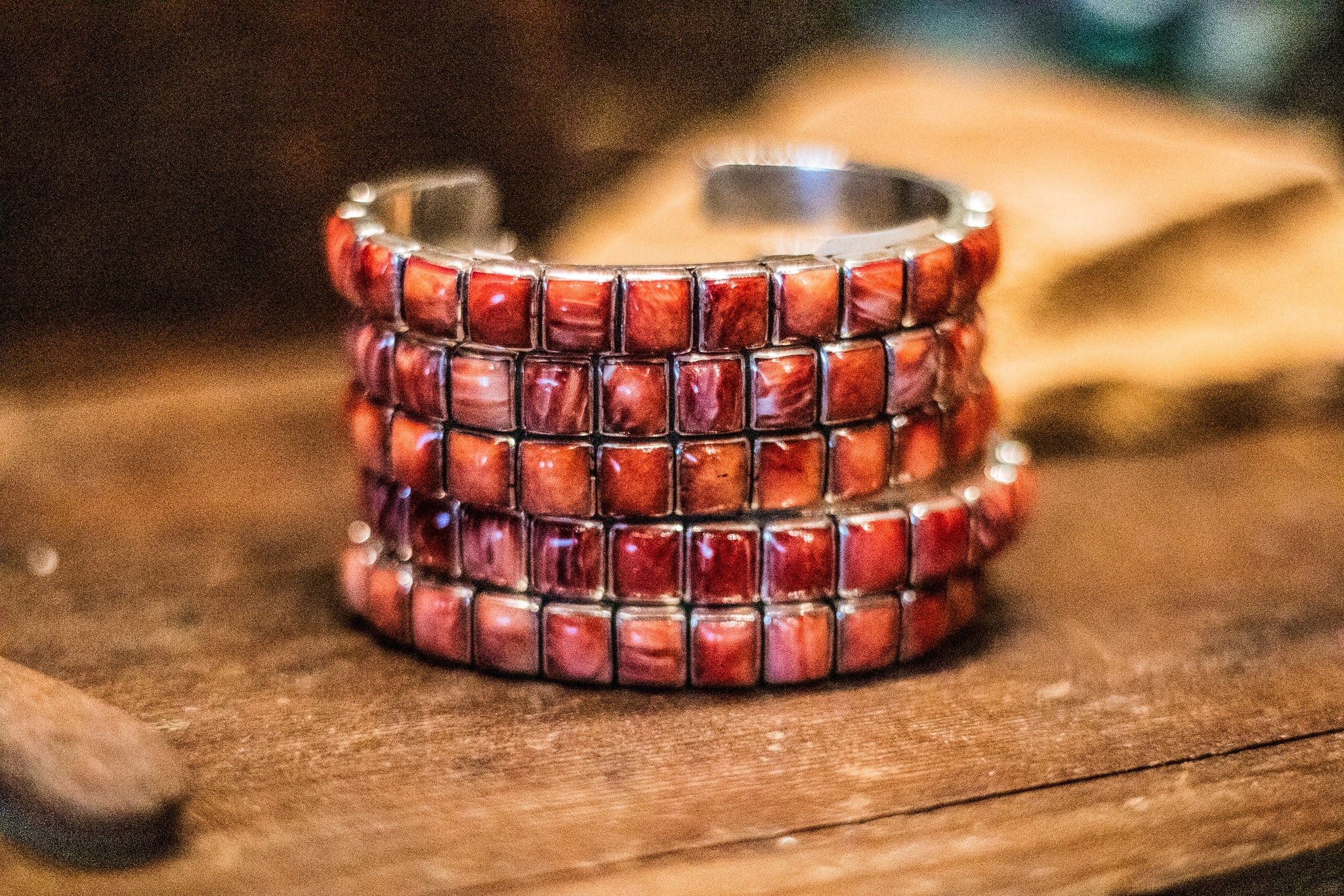 Red Spiny Square Stacker Cuff (Medium/Large) – Eagle's Shadow Trading Post