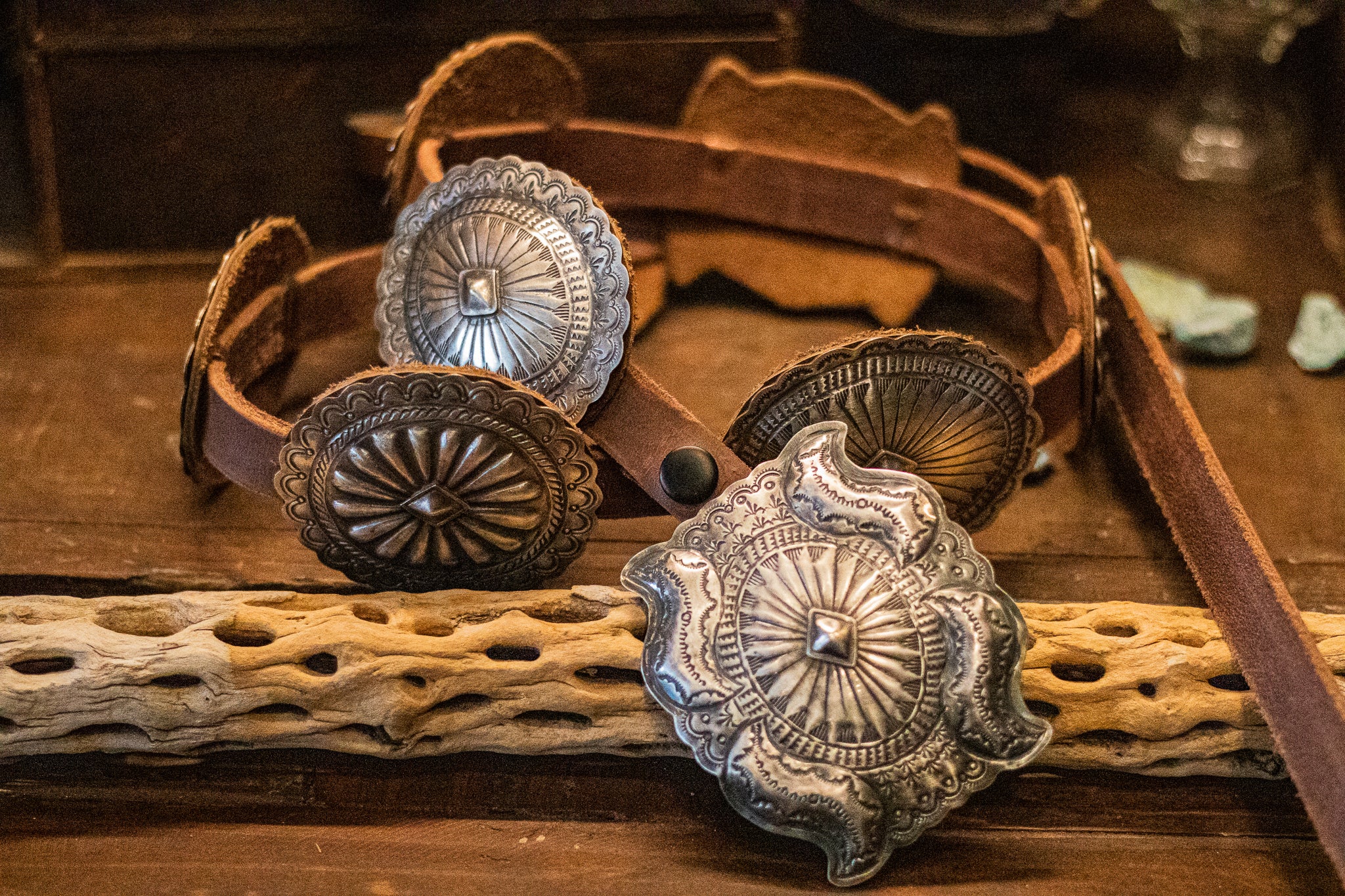 Sample Concho Belt – Eagle's Shadow Trading Post