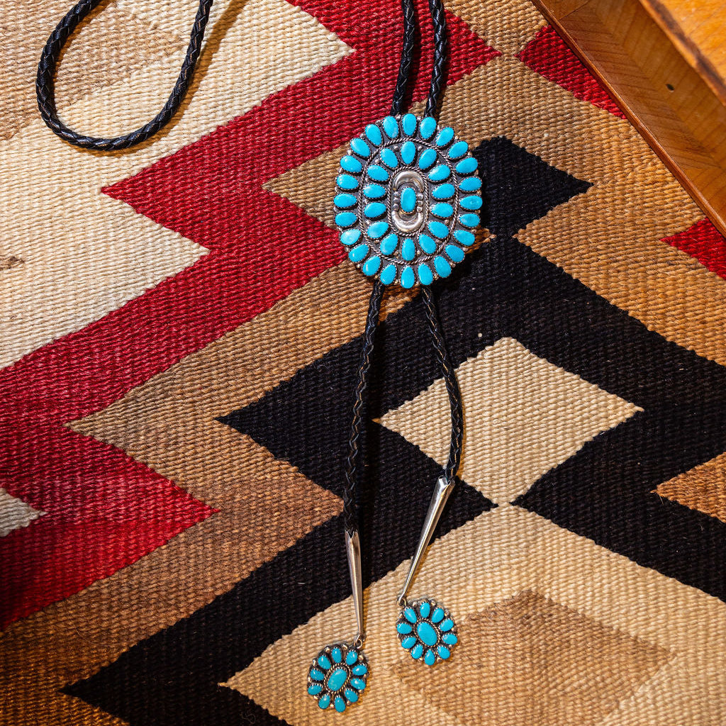 Turquoise Cluster Bolo – Eagle's Shadow Trading Post
